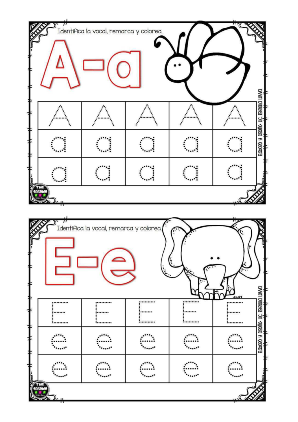 Aprender vocales, numeros, abecedario, colorear - Identifica la vocal ...