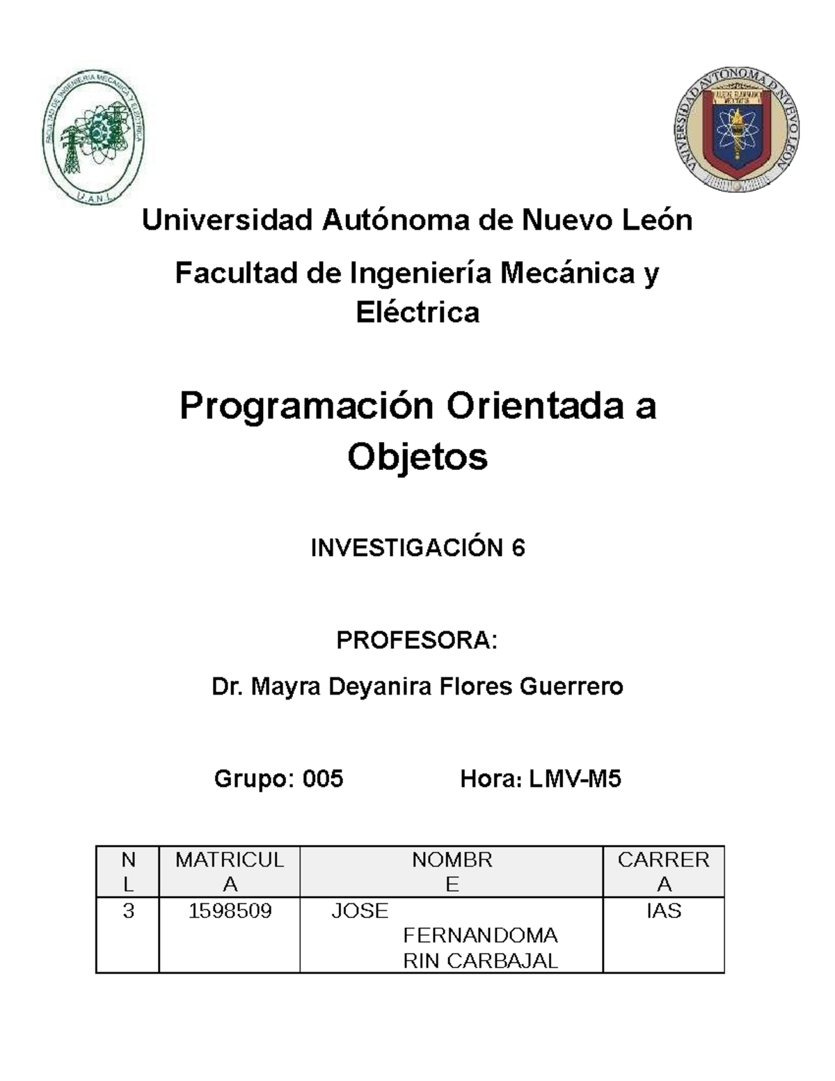10-INV6 - Programación orientada a objetos - Universidad Autónoma de ...