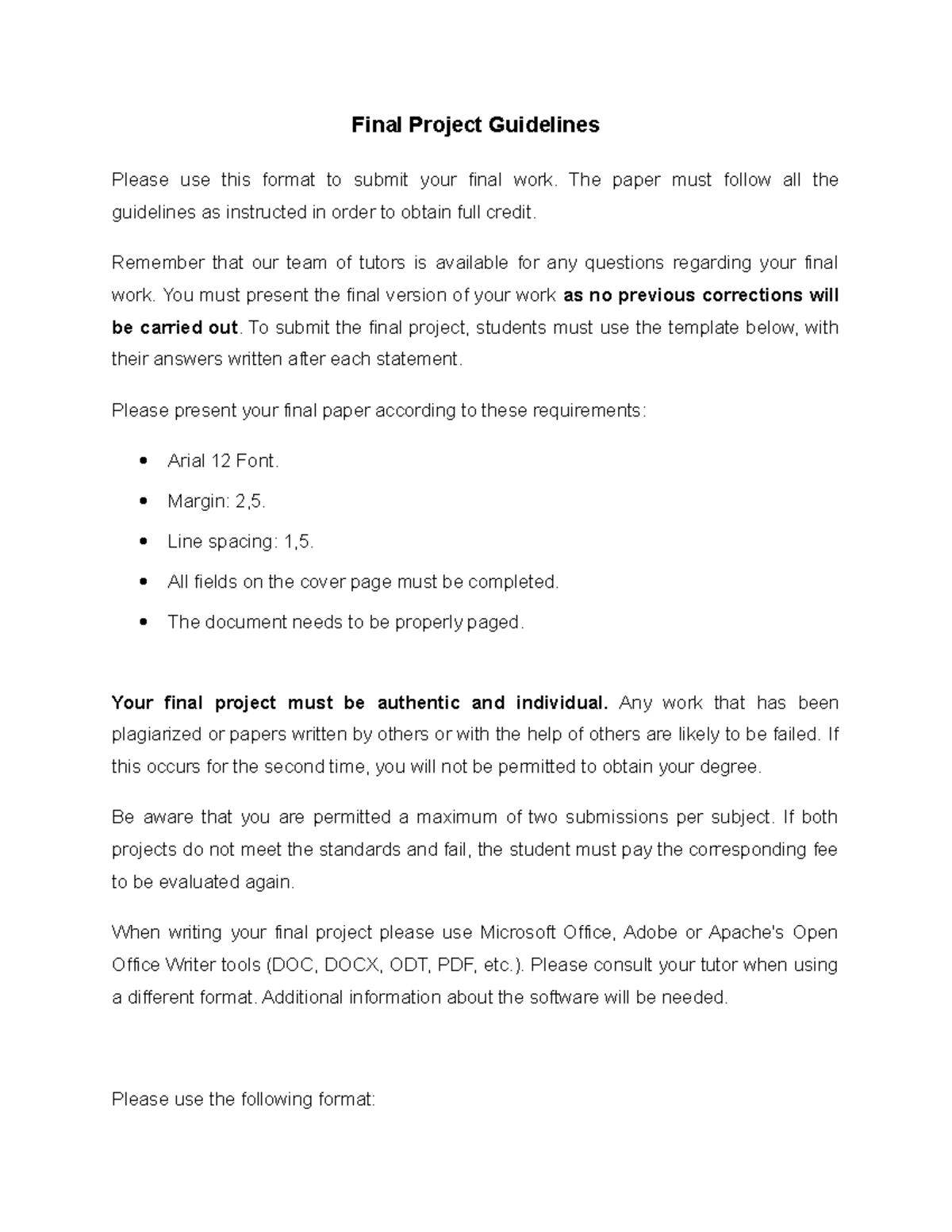 Final Project International Accounting instructions - Final Project ...