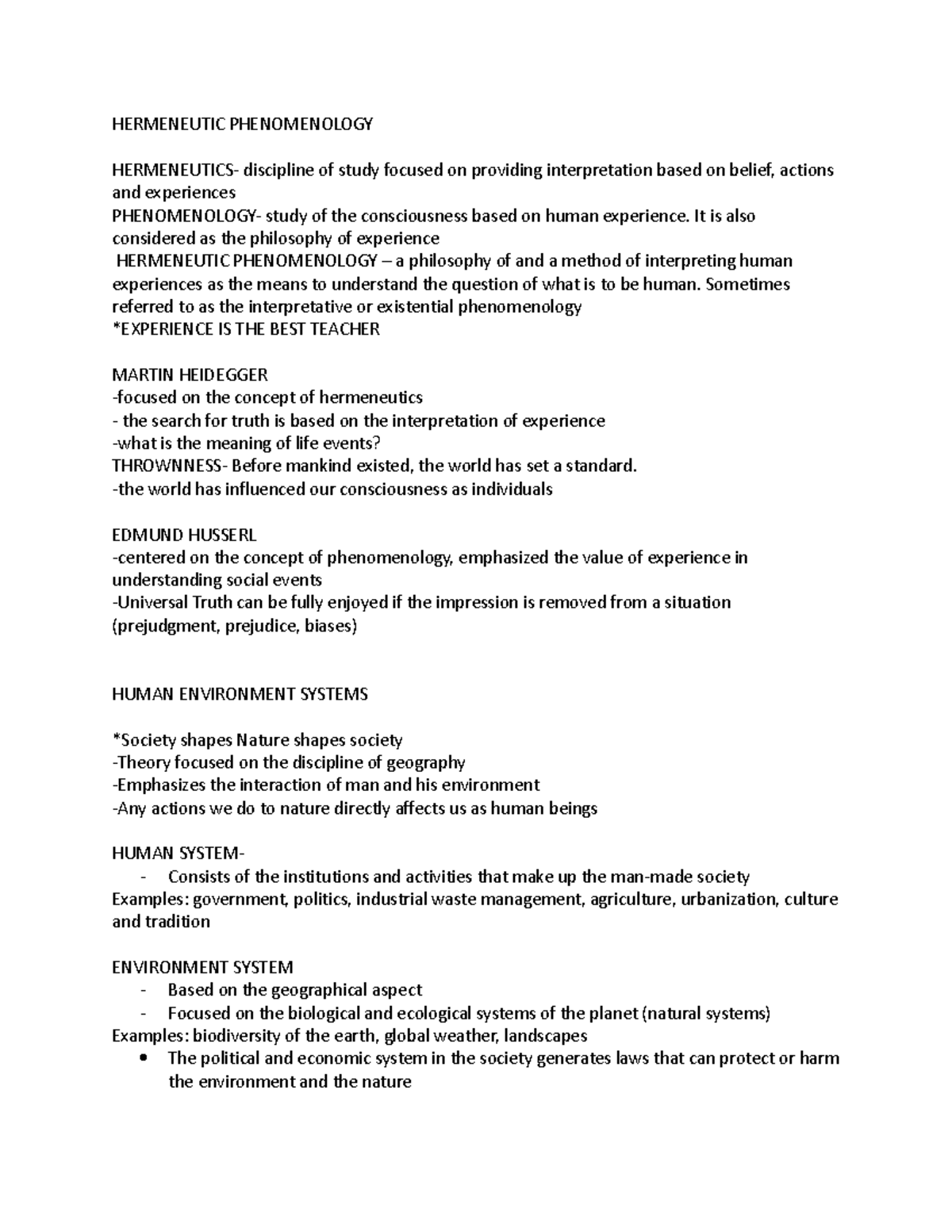Hermeneutic Phenomenology - HERMENEUTIC PHENOMENOLOGY HERMENEUTICS ...