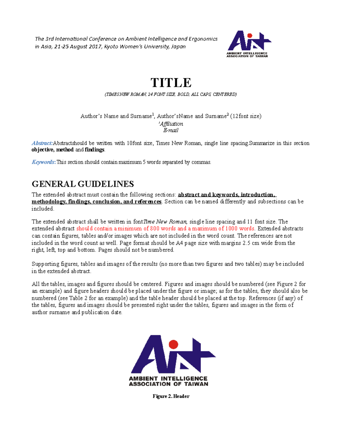 Template Extended Abstract-0123 - The 3rd International Conference on ...