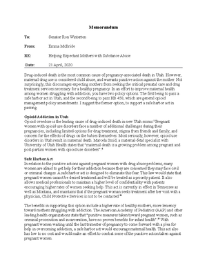 Policy Memo Final Calvin - Memorandum To: Xavier Becerra, Secretary of ...