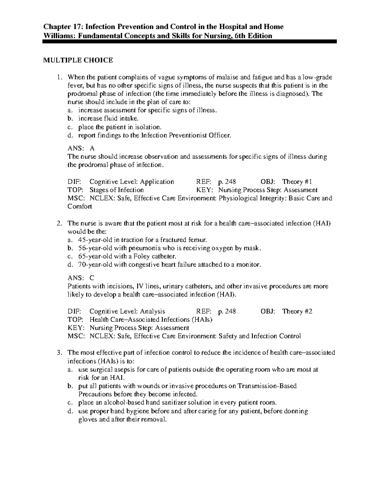Pediatric notes nursing chapters 20-25 with answers - Chapter 17 ...
