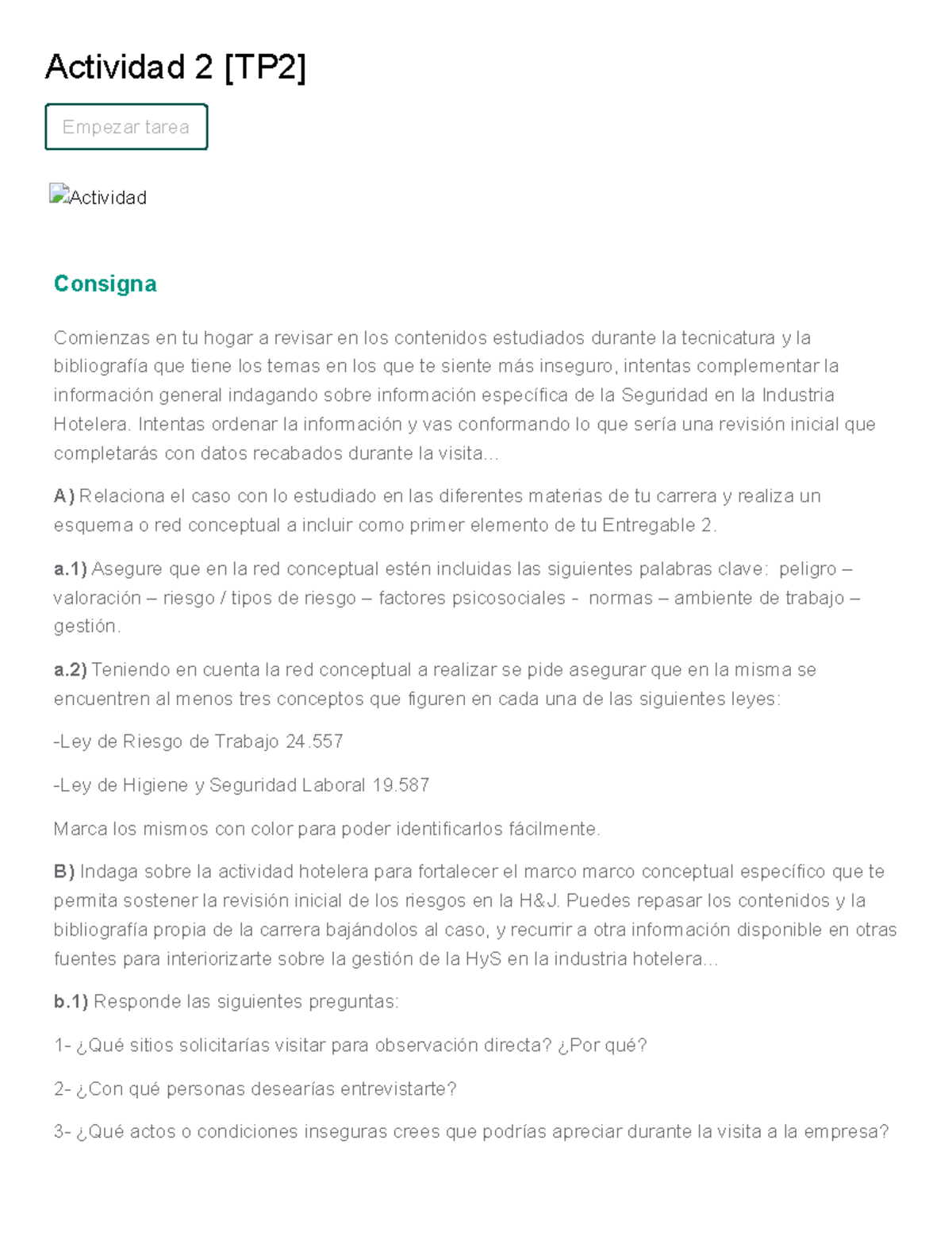 Actividad 2 [TP2] - Howard Johnson - Actividad 2 [TP2] Empezar tarea Actividad Consigna ...