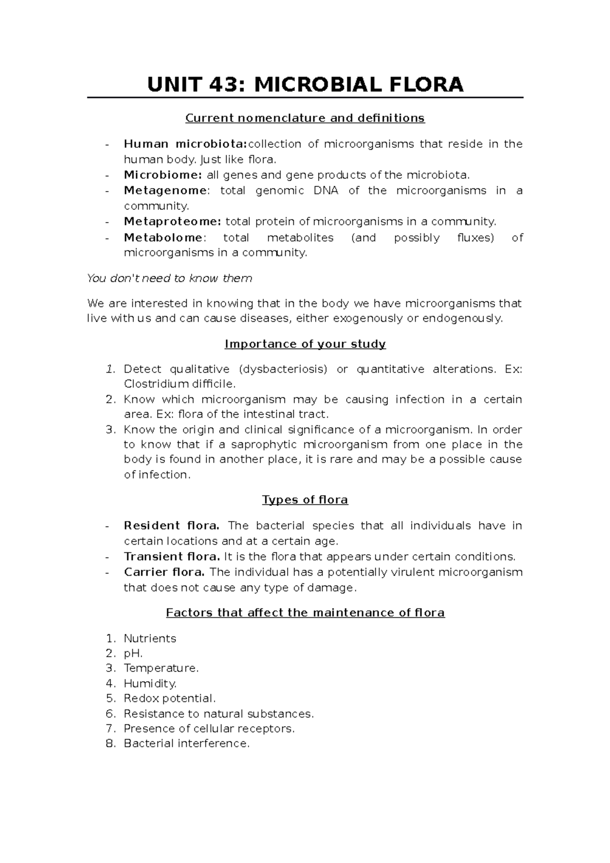 Unit 43 - General Microbiology, unit 43 with photos and classroom notes ...