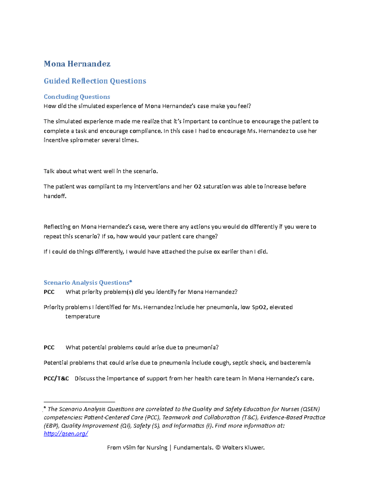 Vsim Mona Hernandez Guided Reflection Mona Hernandez Guided Reflection Questions