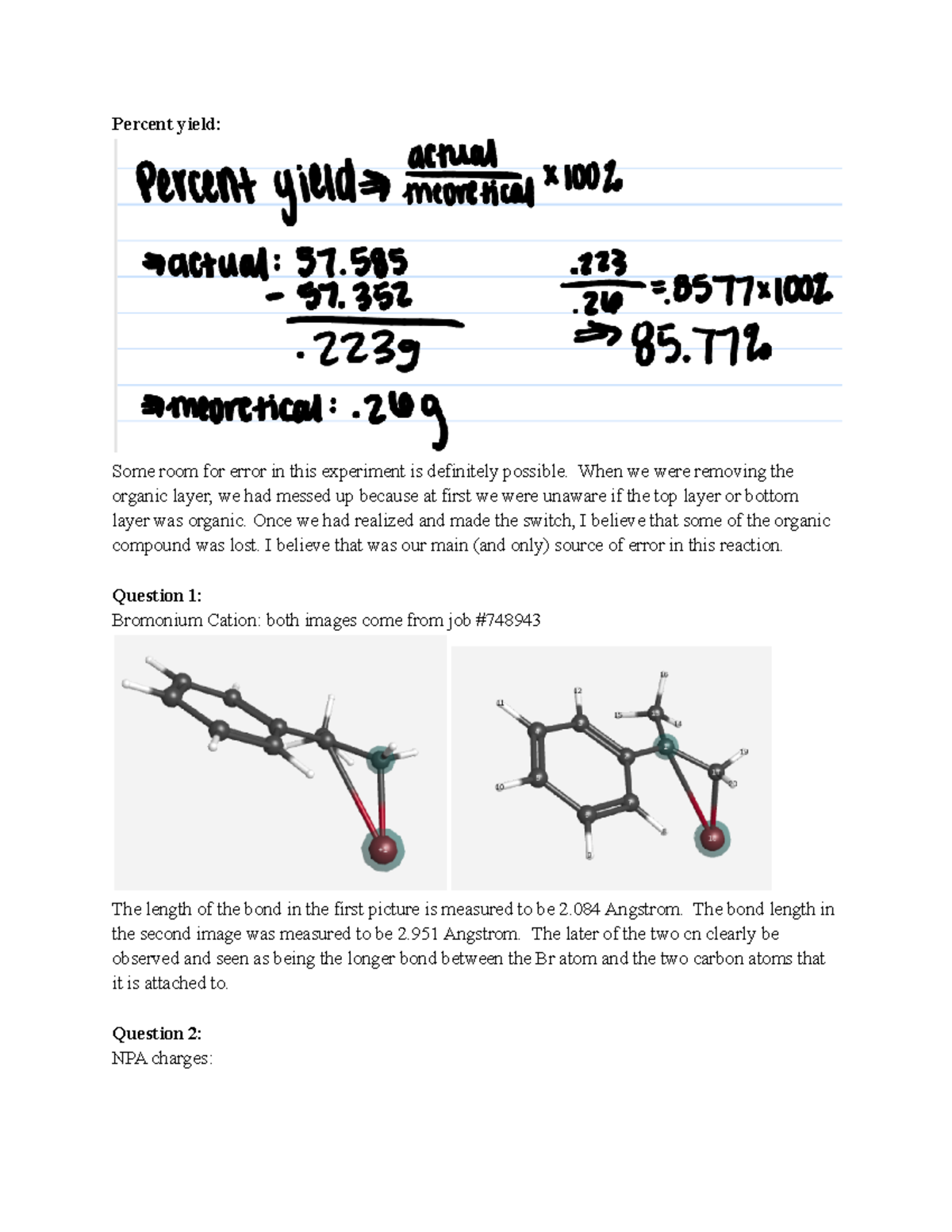 Chapter 25 Post-lab - Labs - Percent yield: Some room for error in this ...
