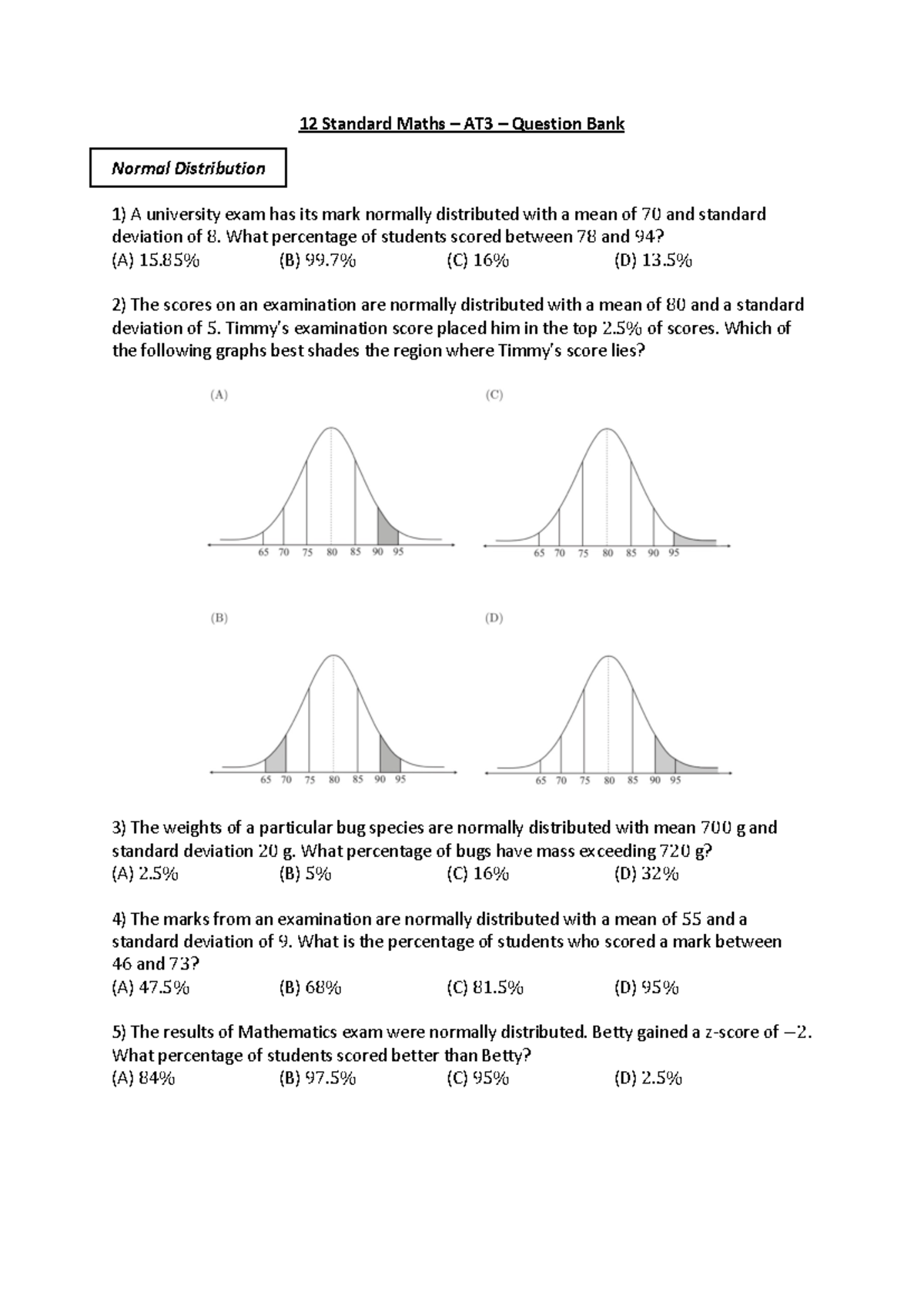 Question Bank AT3 12STD24 - 12 Standard Maths – AT3 – Question Bank ...