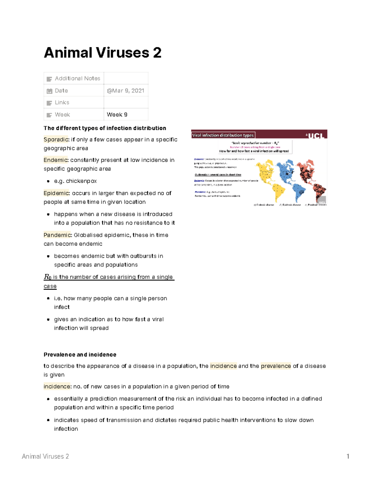 Animal Viruses 2 - Lecture notes 18 - Animal Viruses 2 Additional Notes ...