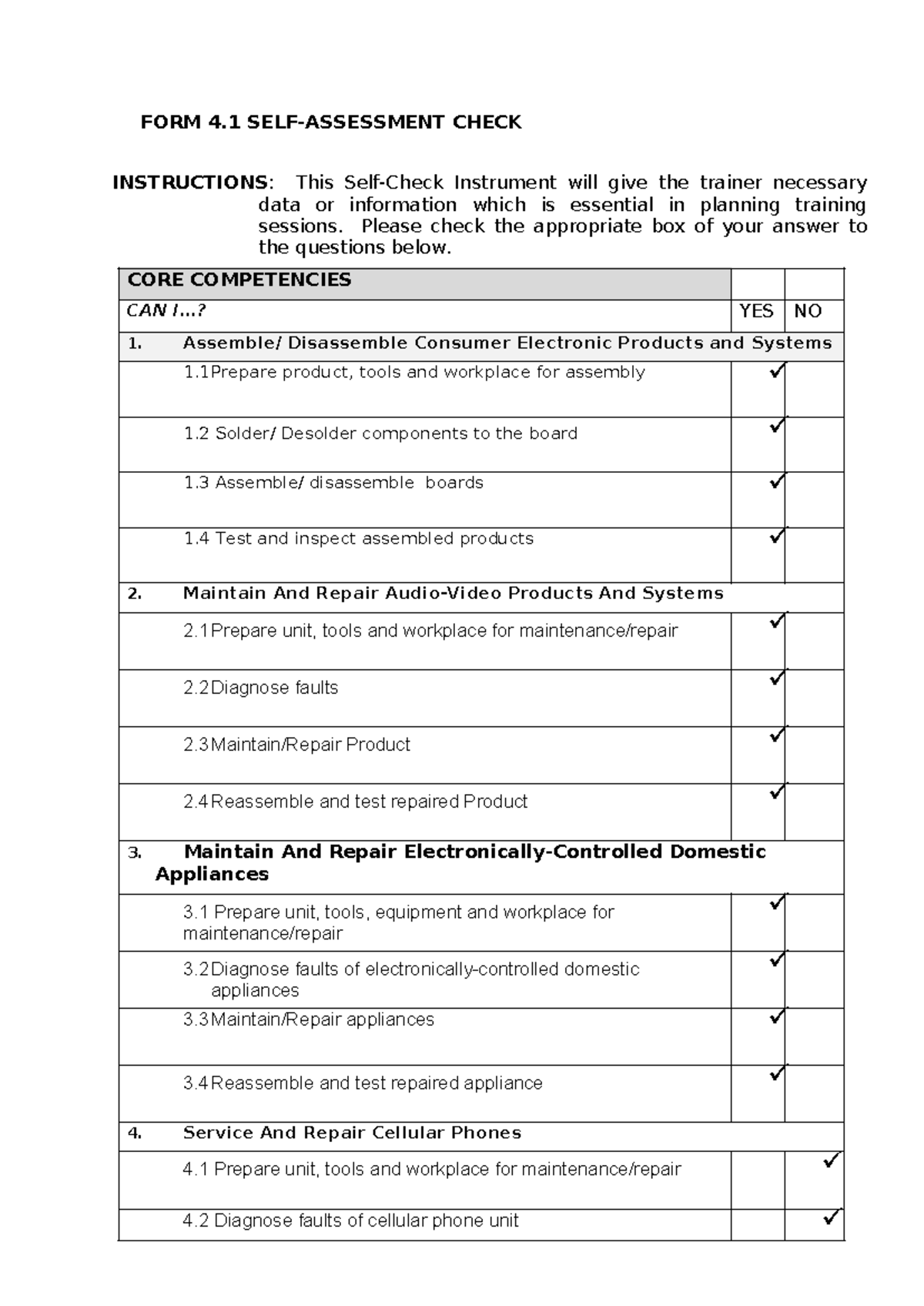 PTS- Session-PLAN - PTS session plan - FORM 4 SELF-ASSESSMENT CHECK ...