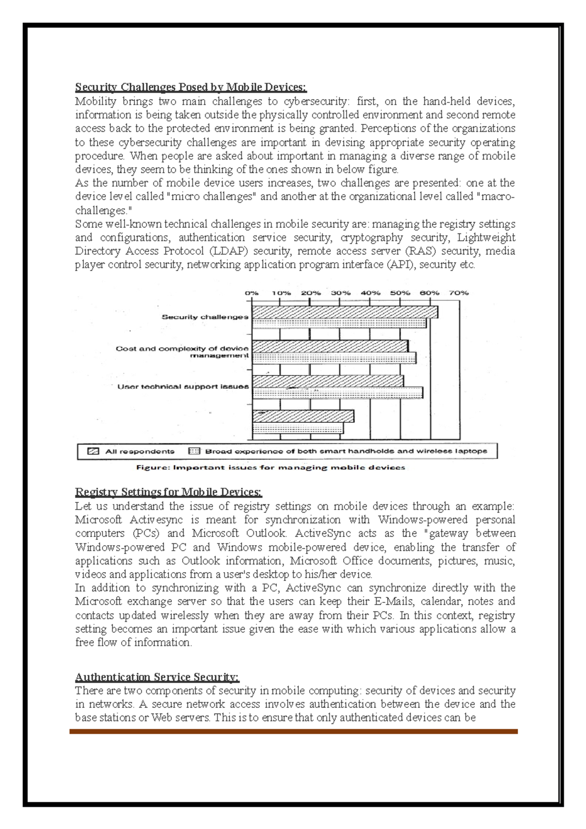 Security Challenges Posed by Mobile Devices on CS - Security Challenges ...