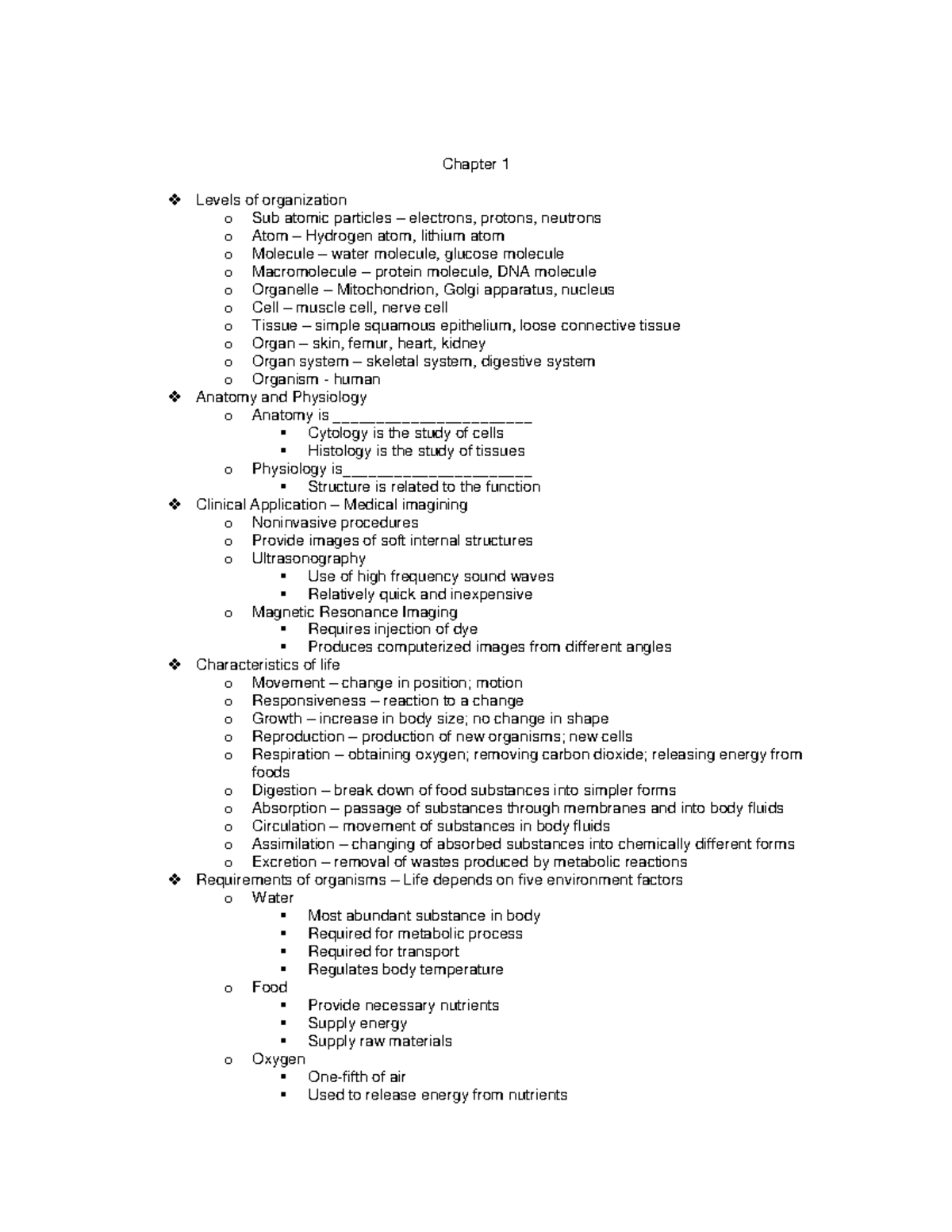 Chapter 1 Intro - Professor Indrani Rajan - Chapter 1 Levels of ...