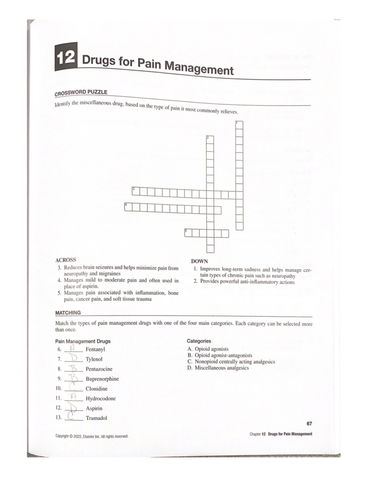 Unit 3 Chap 12 Work Book - Finished workbook material - Pharm1 - Studocu