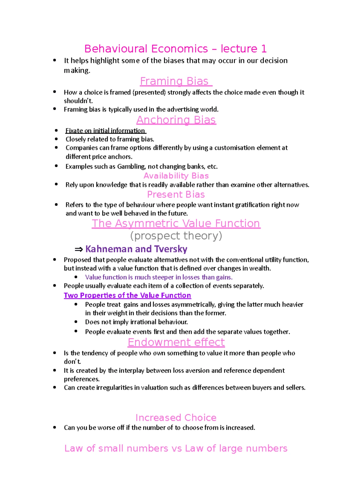 Economics tutorial sheets - Economics Problem Sheets Week 2, Problem Set 1. Q1 = D Q2 = B Q3 = A ...