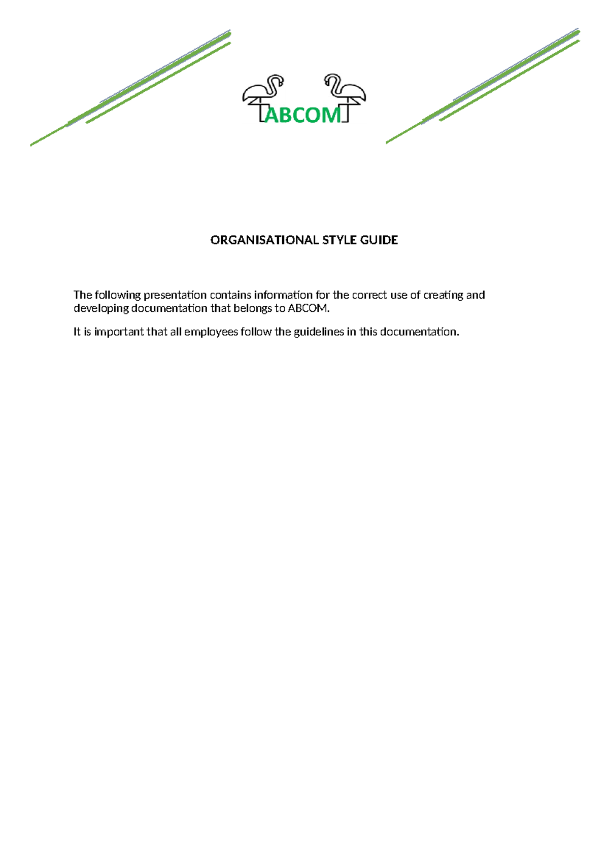 2 Admin-Style-Guide-V2 - ORGANISATIONAL STYLE GUIDE The following ...