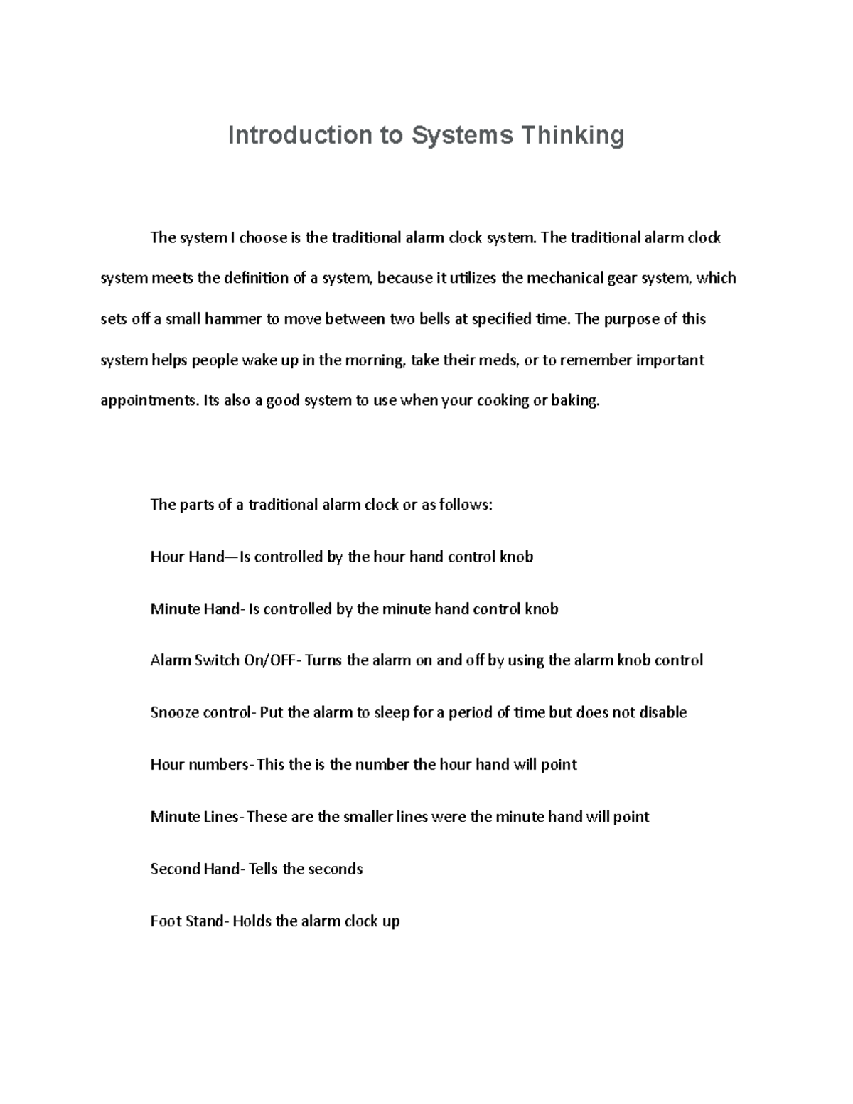 Introduction to Systems Thinking and management - Introduction to ...