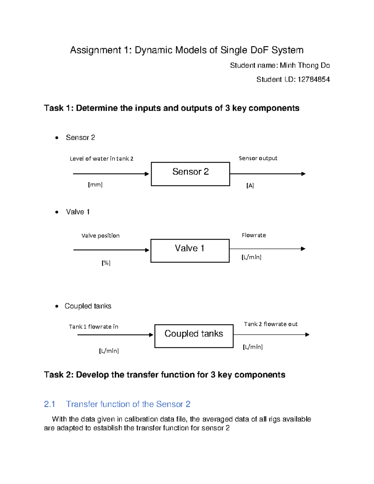 Do 12784854 A1 Dynamics And Control Lab 1 Warning Tt Undefined Function 32 Assignment 1