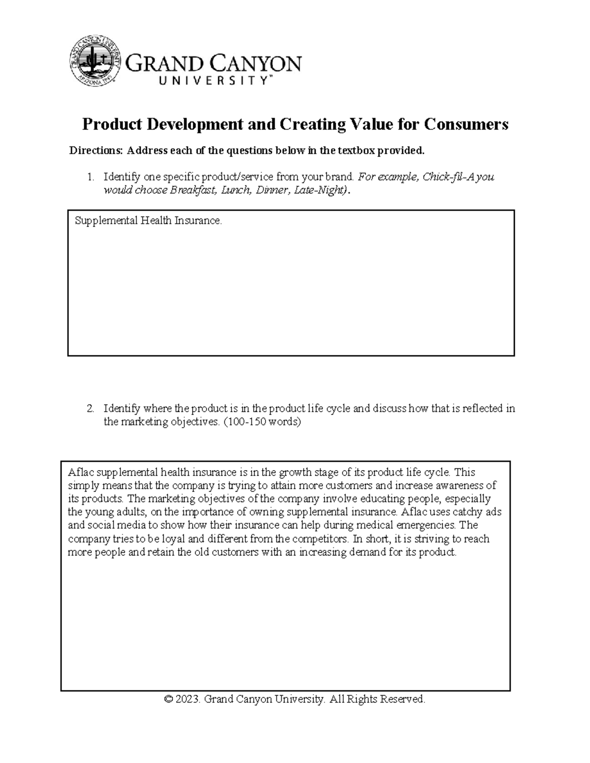 Marketing Plan Analysis Product Development And Creating Value For ...