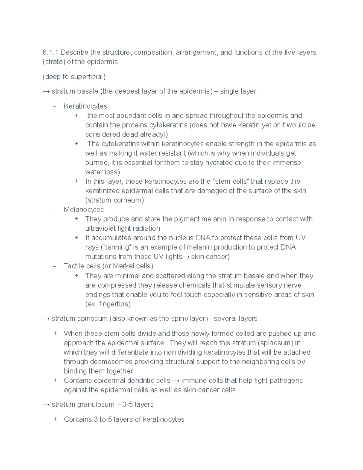 Chapter 6 Learning Objectives - 6.1 Describe the structure, composition ...