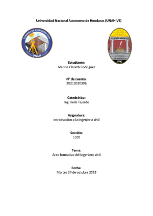 Informe intro. Ingenieria civil - Universidad Nacional Autonoma de ...