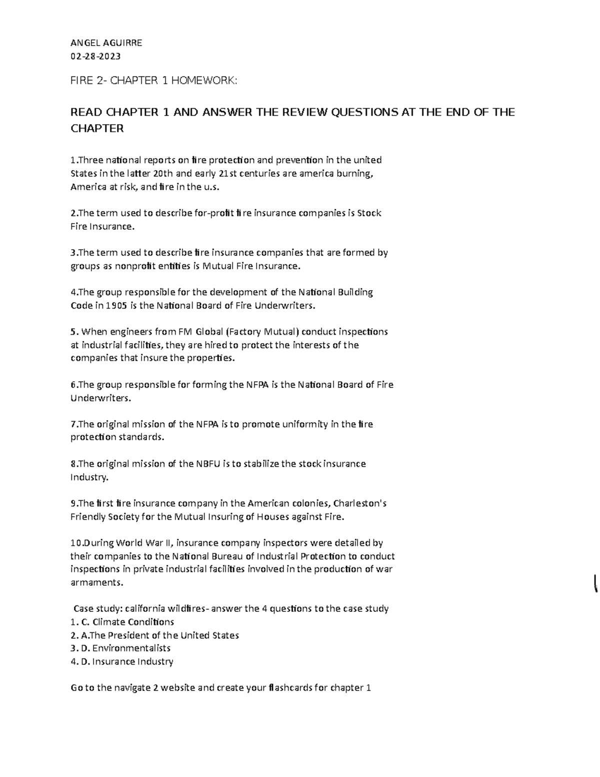 Chapter 1 HW Assignment - FIRE 102 - ANGEL AGUIRRE 02-28- FIRE 2 ...