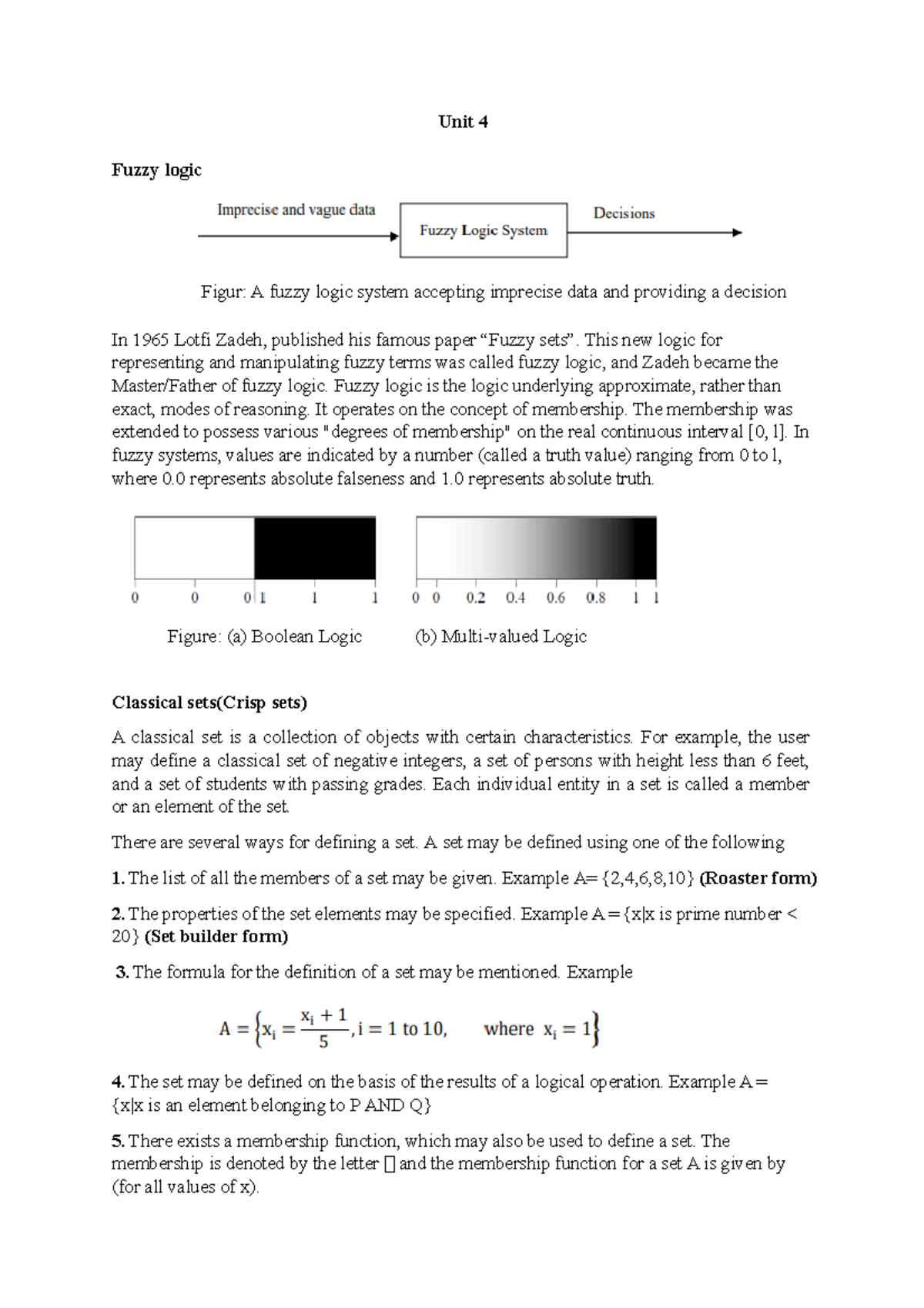 Soft Computing Unit 4 - Nothing - Unit 4 Fuzzy logic Figur: A fuzzy ...