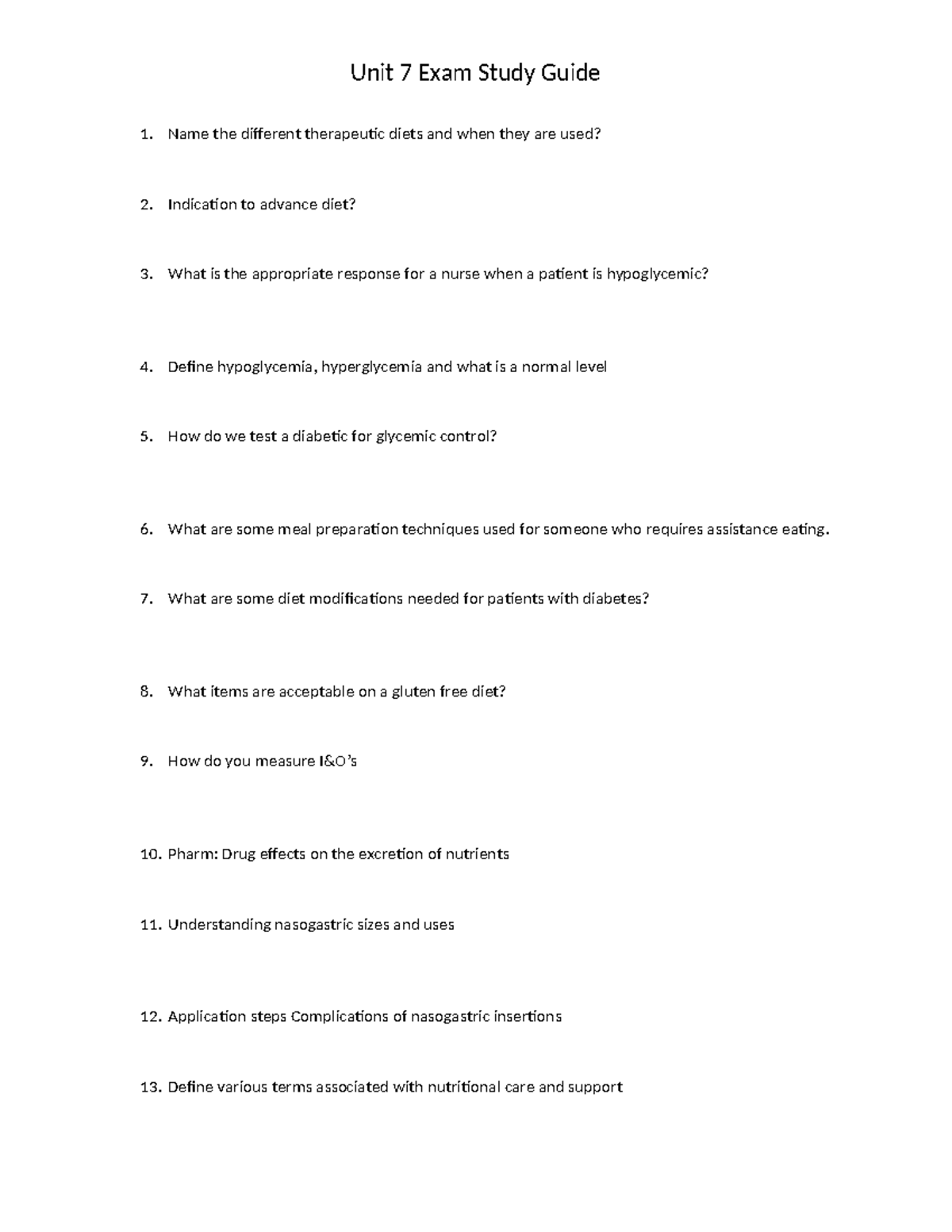 Unit 7 Study Guide 2020 - mncvnmc - Unit 7 Exam Study Guide 1. Name the ...