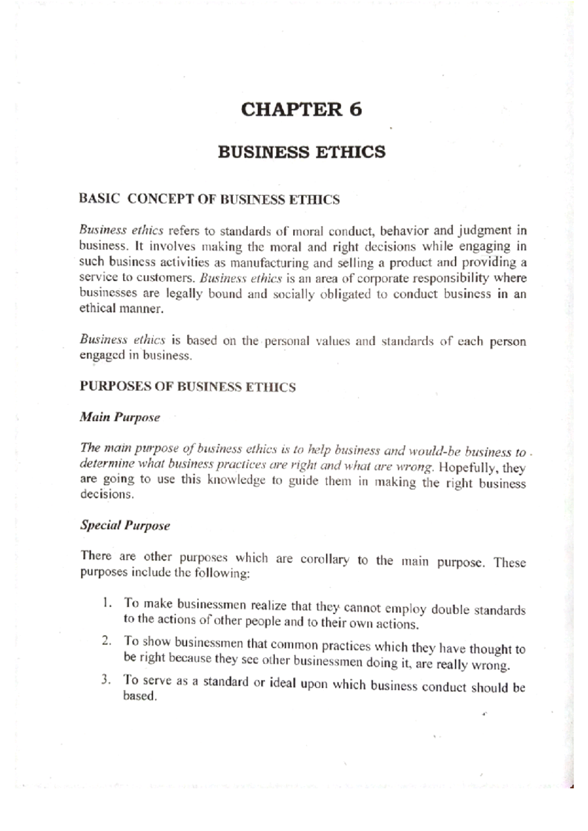Chapter 6 Business Ethics - Corporate Social Responsibility & Good ...