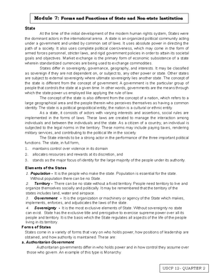 UCSP Module 8 Information Sheet - Module 8 : Functions and Importance ...
