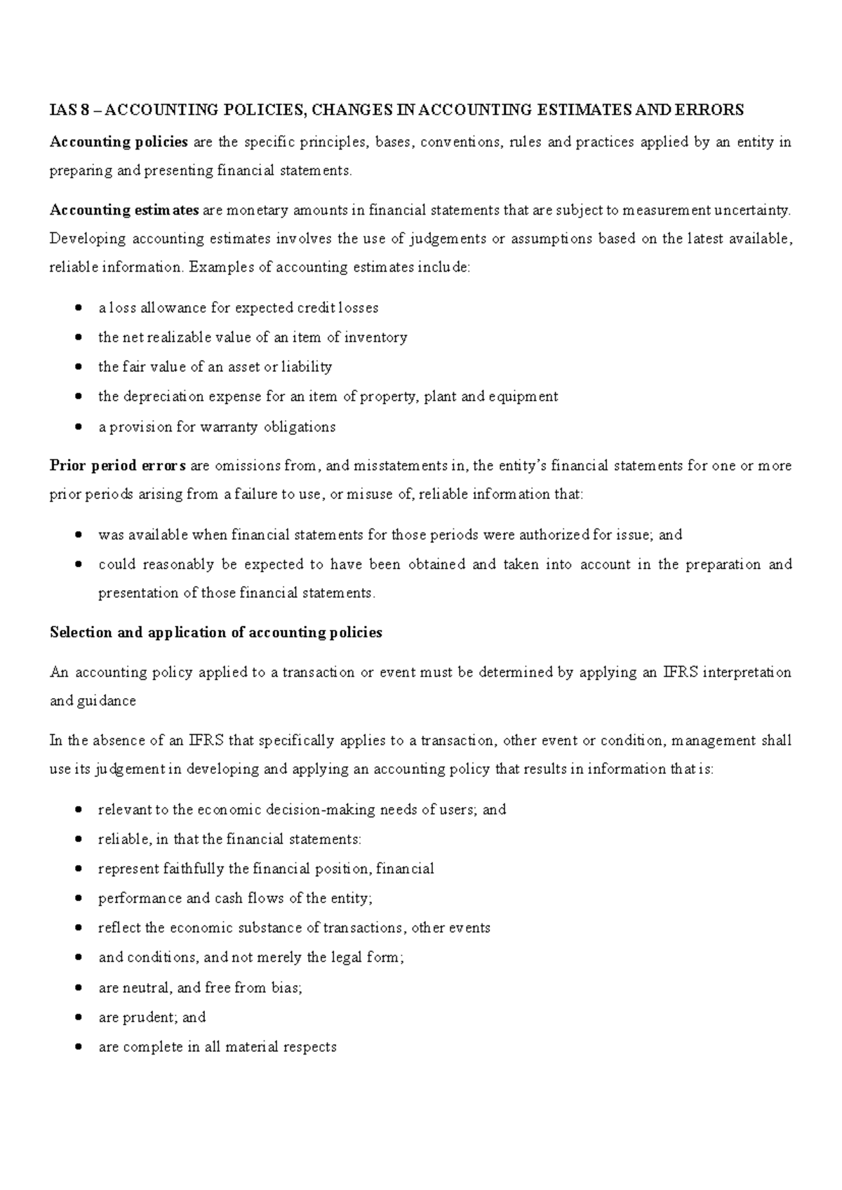 IAS-8-Updates In Accounting - IAS 8 – ACCOUNTING POLICIES, CHANGES IN ...
