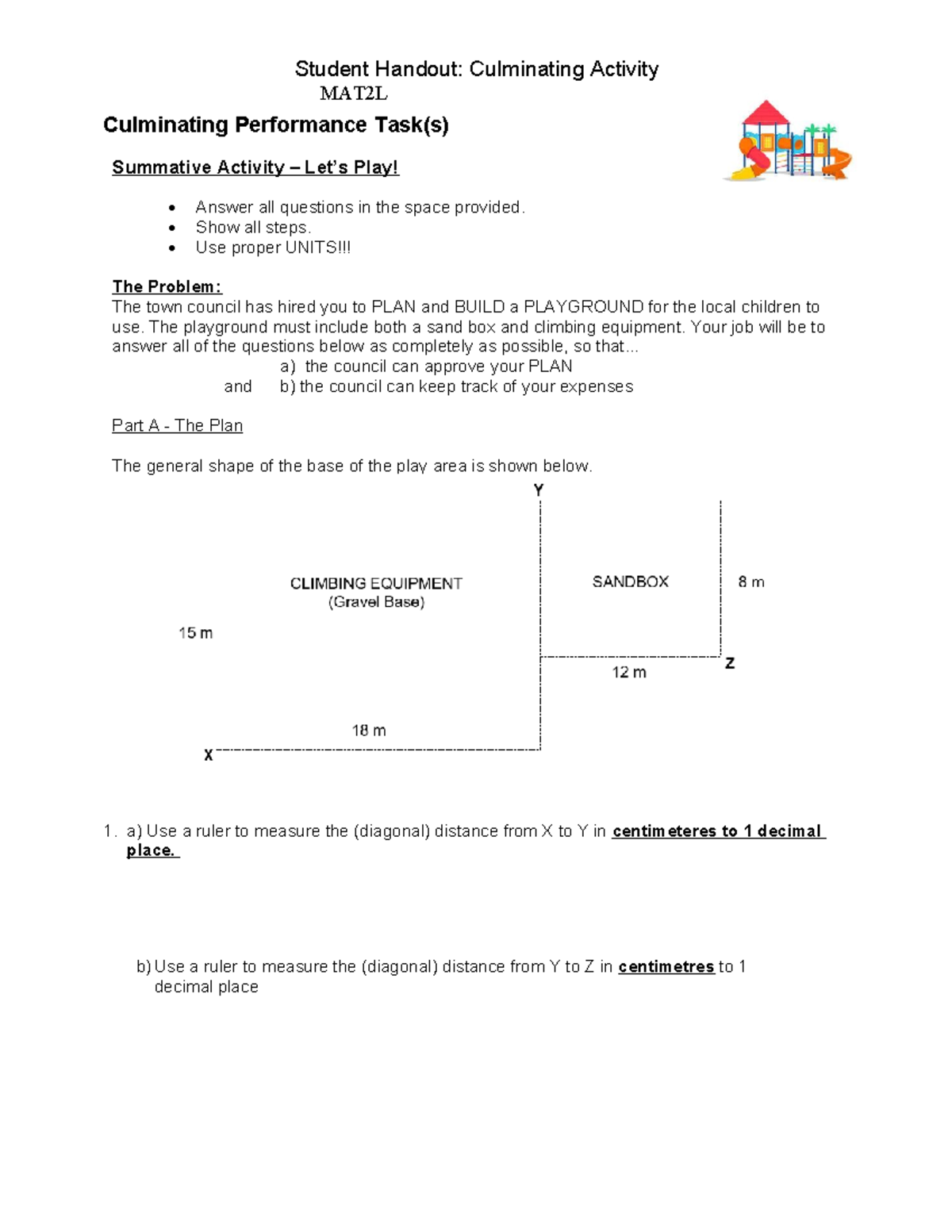 Culminating activity MAT2L - MAT2L Culminating Performance Task(s ...