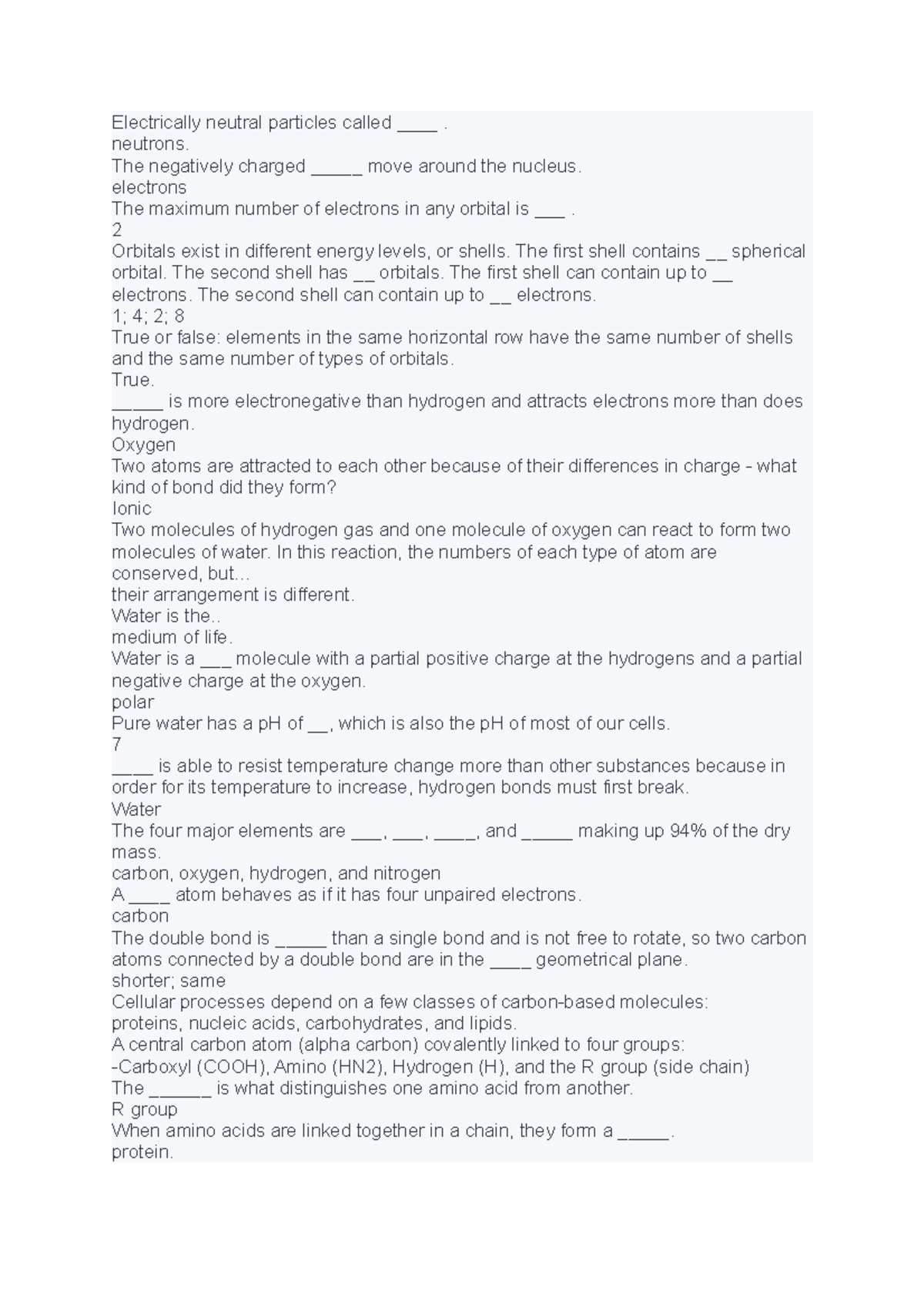 14 - Human Anatomy and Physiology - Electrically neutral particles ...