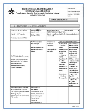 Guia1 electroneumatica metodo cascada - ELECTRONEUMÁTICA - EJERCICIOS INTUITIVOS BÁSICOS - Studocu