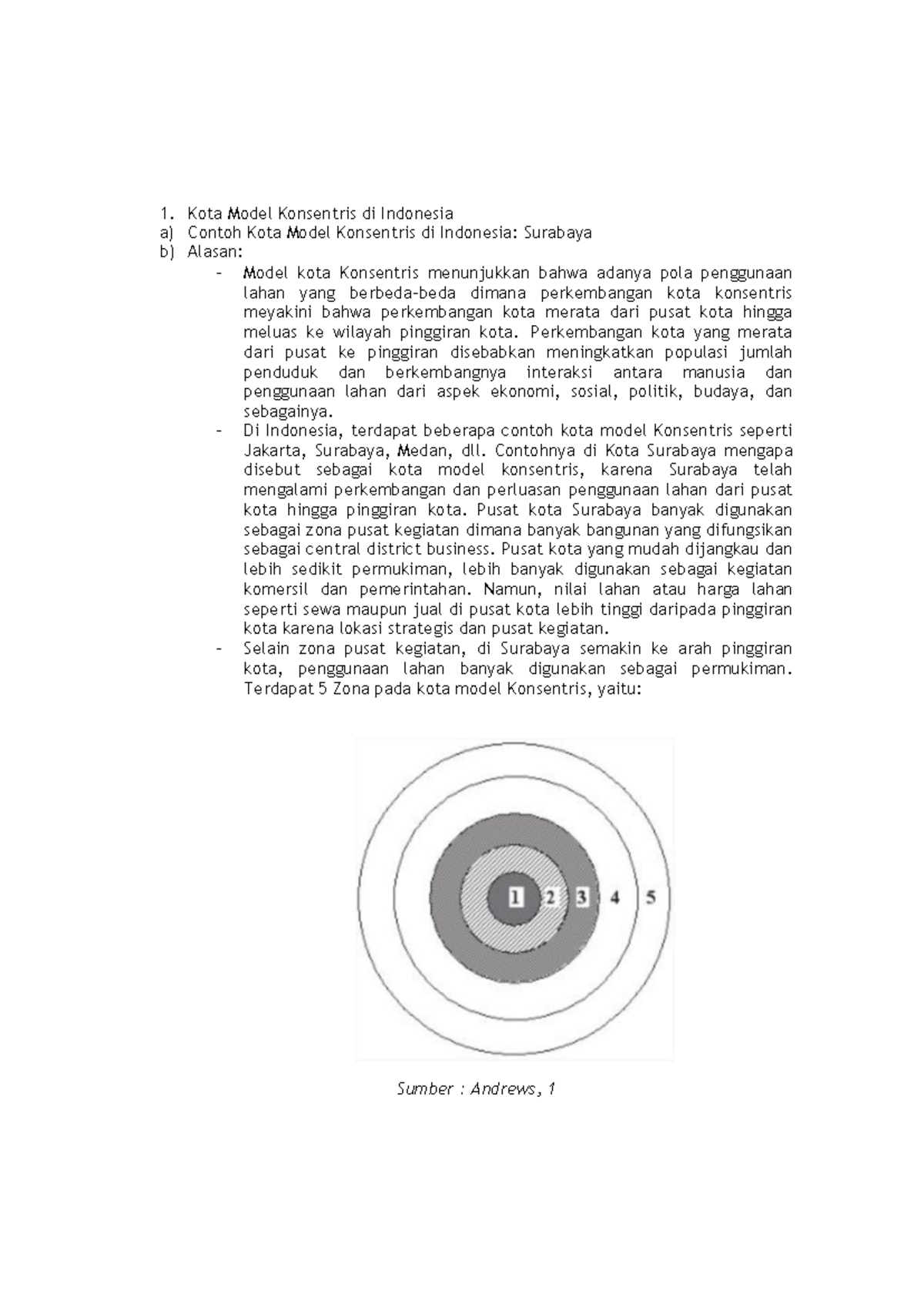 Opini Pendekatan Morfologi Kota - Kota Model Konsentris di Indonesia a ...
