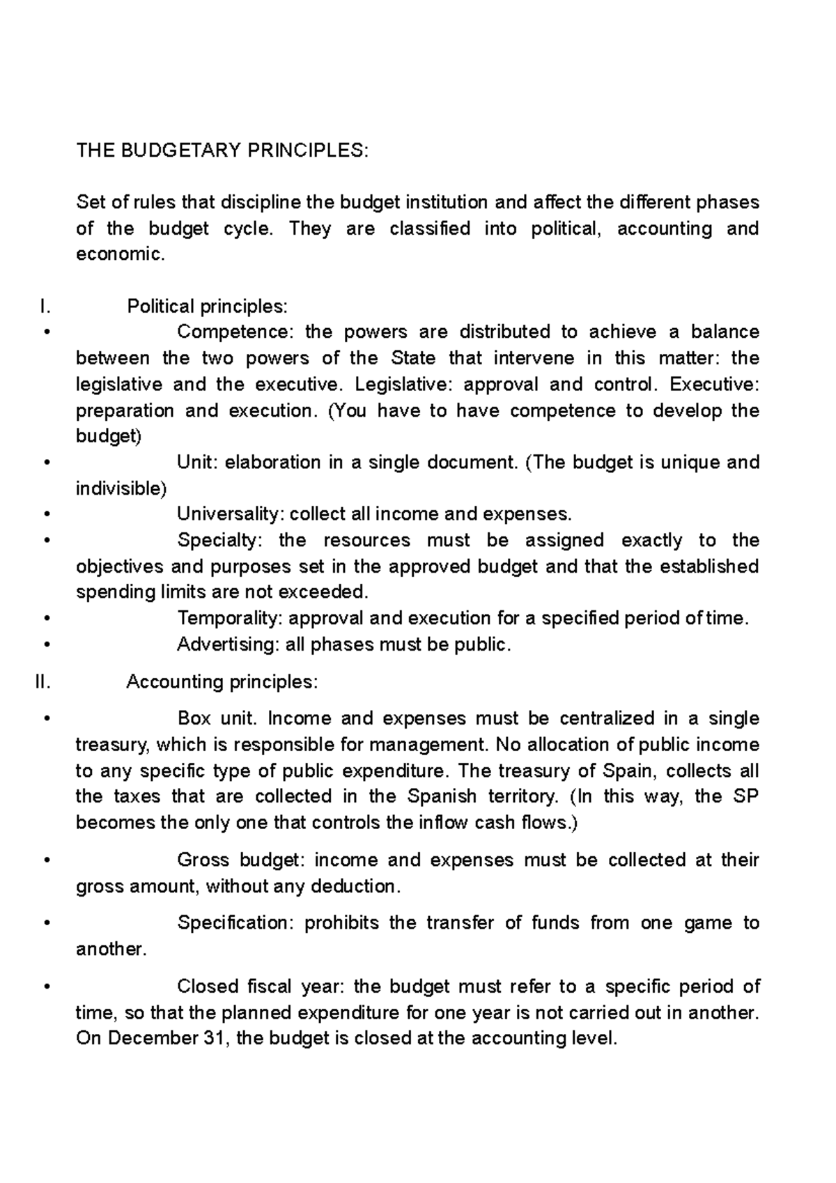 Lesson and temmary 28 Principles Of Economics II - THE BUDGETARY ...