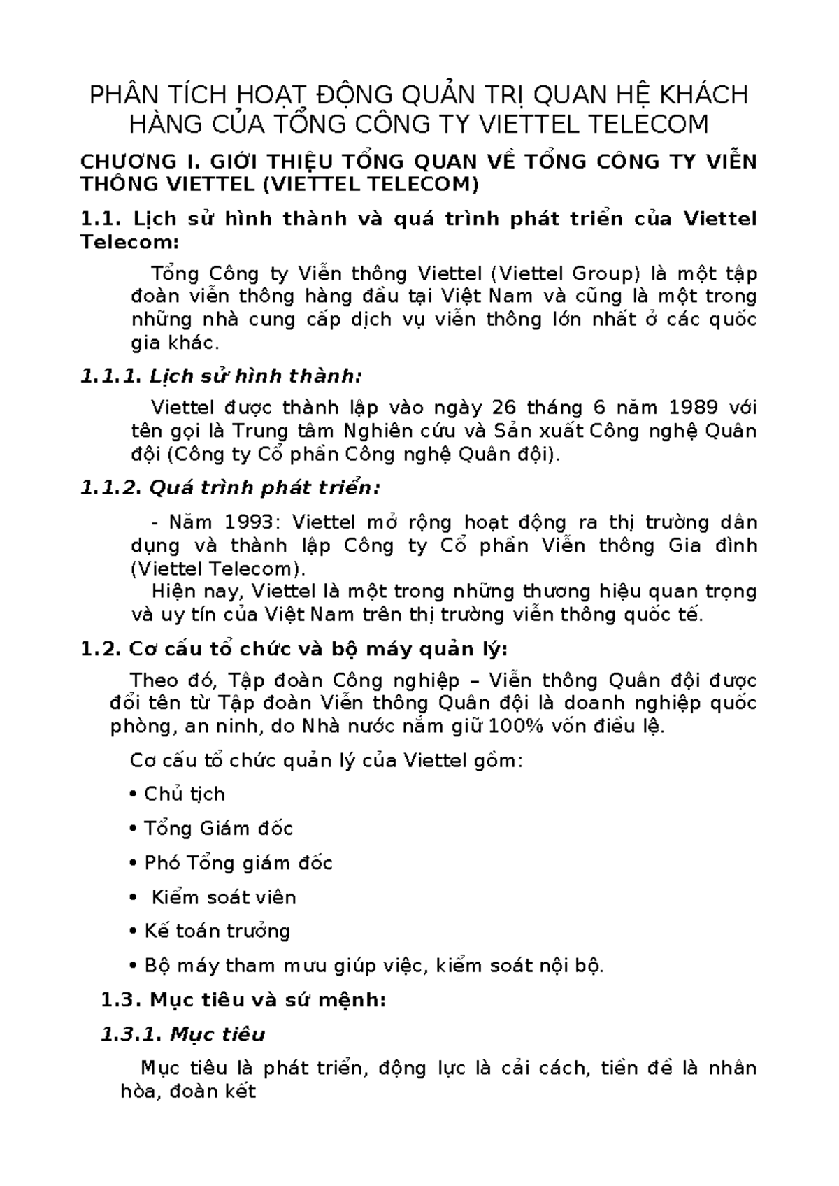 TT- Qtqhkh - PHÂN TÍCH HOẠT ĐỘNG QUẢN TRỊ QUAN HỆ KHÁCH HÀNG CỦA TỔNG ...