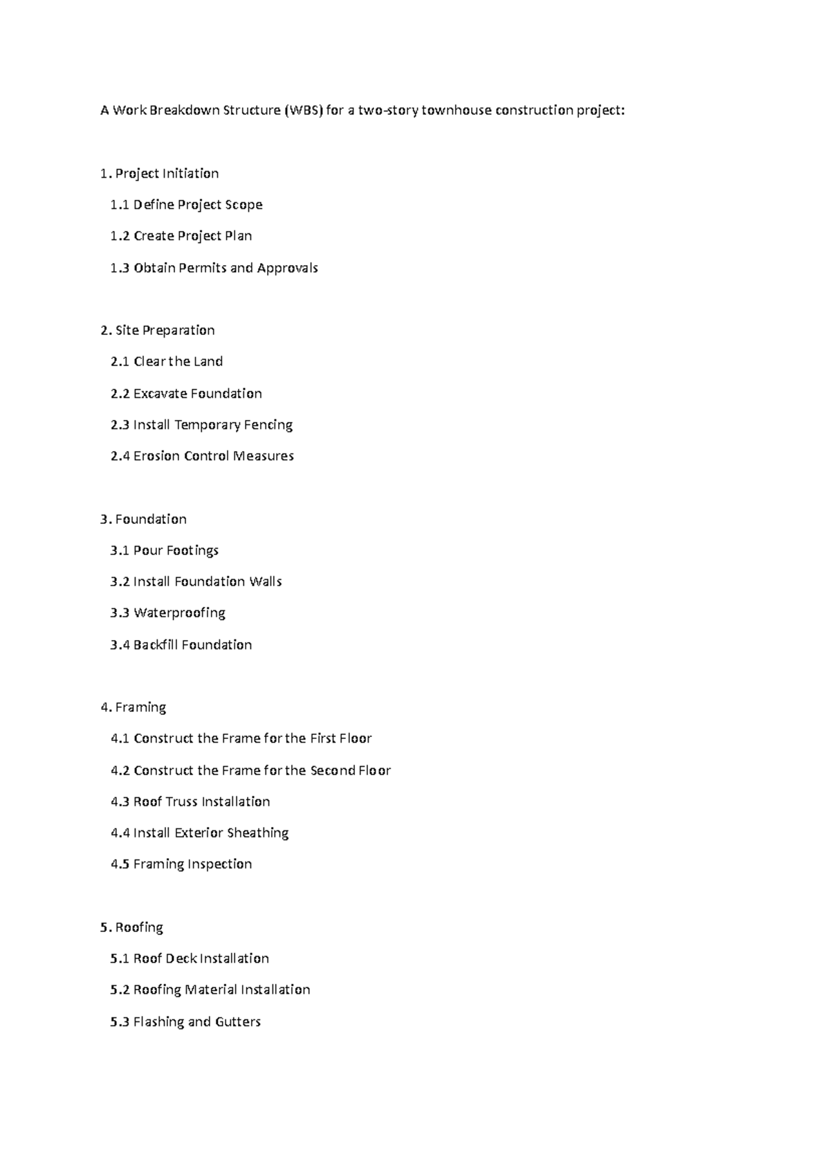 A Work Breakdown Structure - Studocu