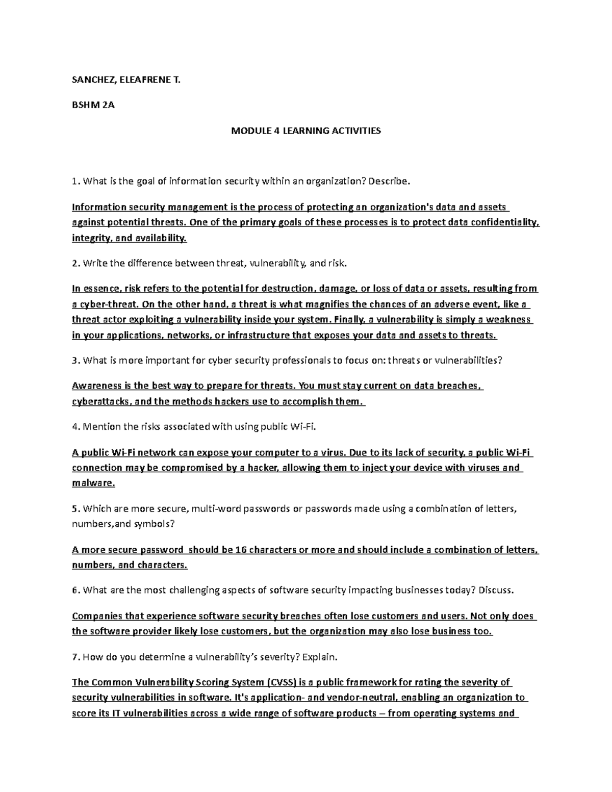 Sanchez, Eleafrene T. BSHM 2A Living IN IT ERA Module 4 Learning Activities - SANCHEZ, ELEAFRENE ...