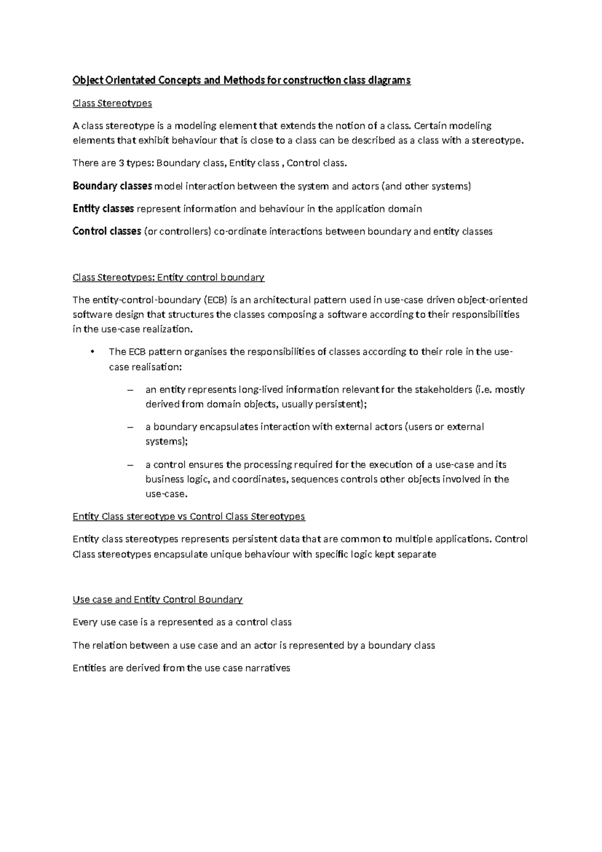 Lesson 8 Notes - Useless stuff - Object Orientated Concepts and Methods ...