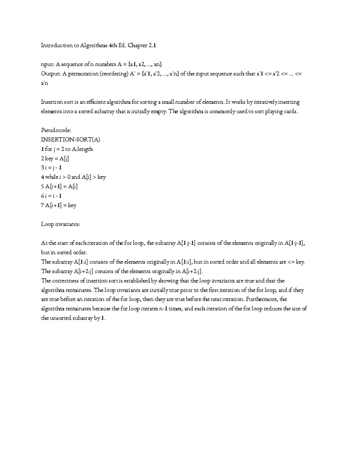 Notes for Introduction to Algorithms 4th Ed 2 - Introduction to ...