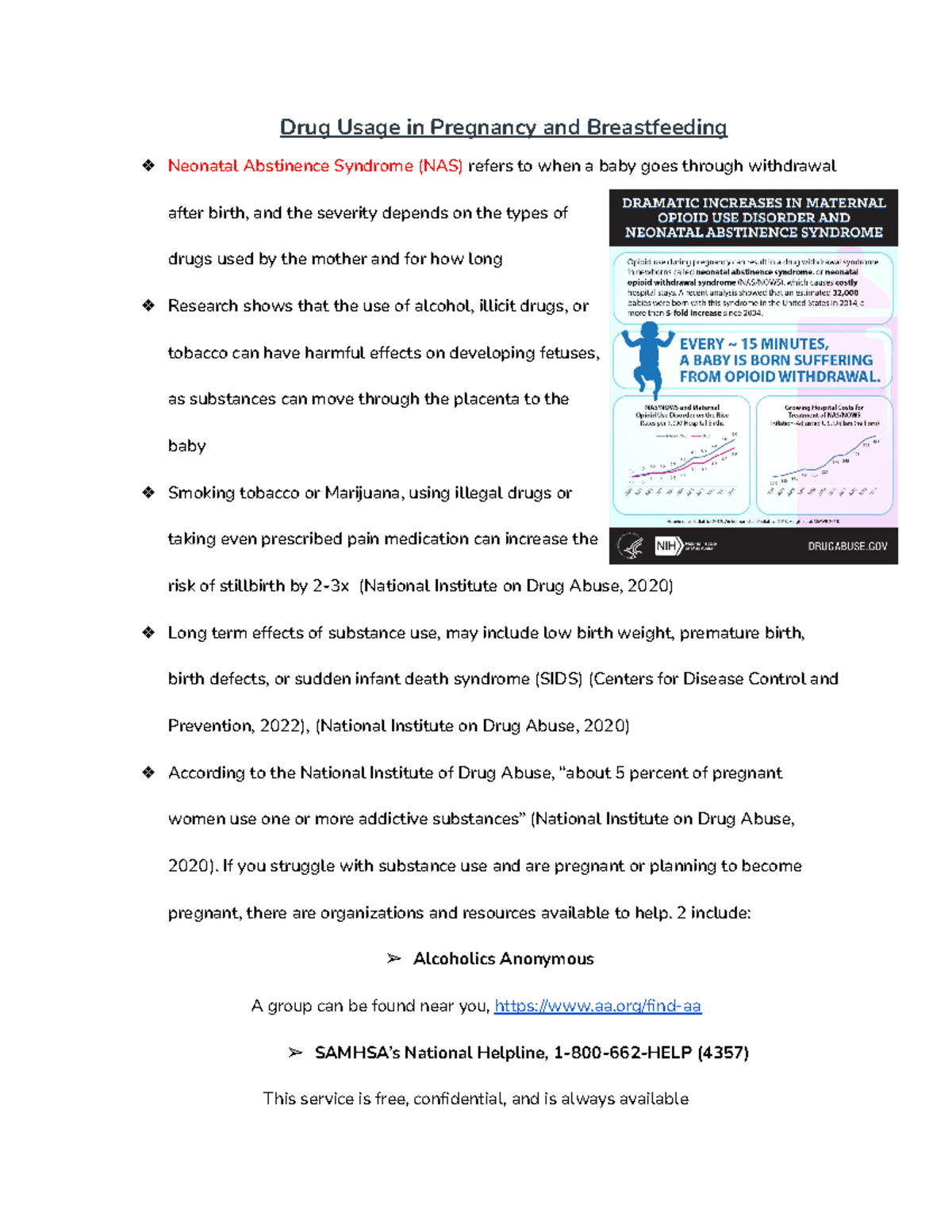 Module 7 Infographic Assignment - Drug Usage in Pregnancy and ...