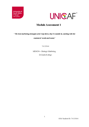 USW - Assessment Cover Sheet and Feedback Form Assignment 2 - FACULTY ...