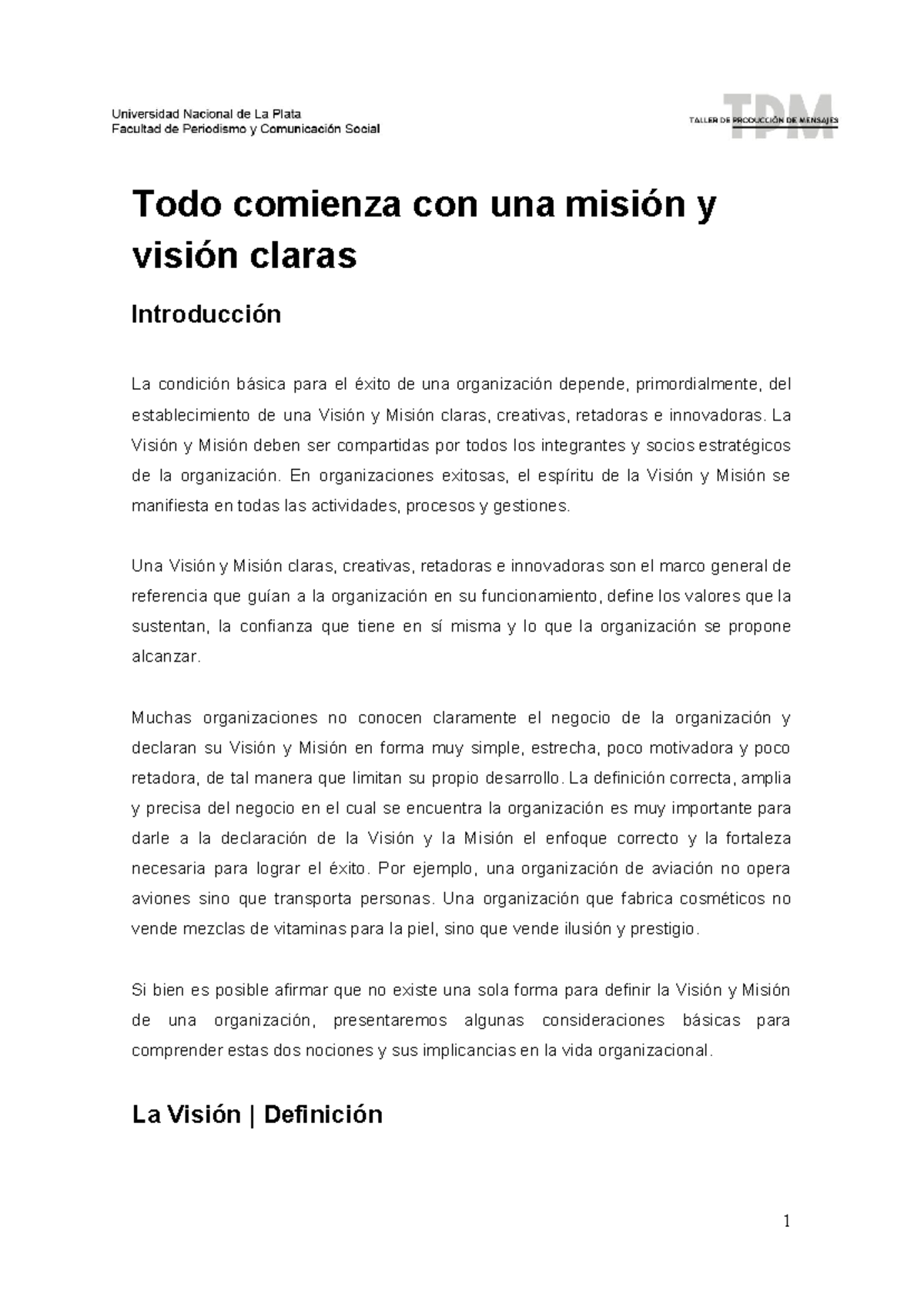 Mision vision-claras-1 - Todo comienza con una misión y visión claras ...