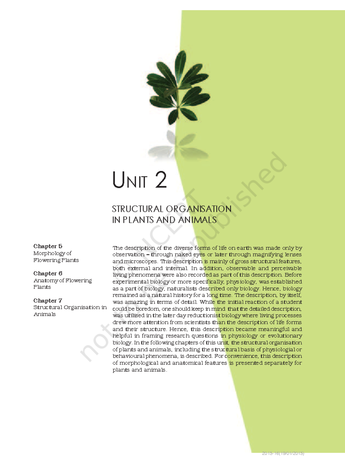 Kebo105 - ejieii - UNIT 2 The description of the diverse forms of life ...