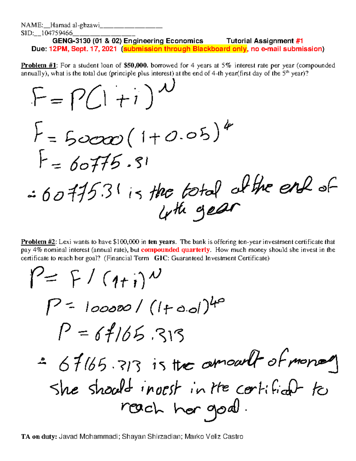 Tutorial-1-Sept-17-problem-sheet Hamad Al-Ghzawi - NAME:Hamad al-ghzawi________________ - Studocu