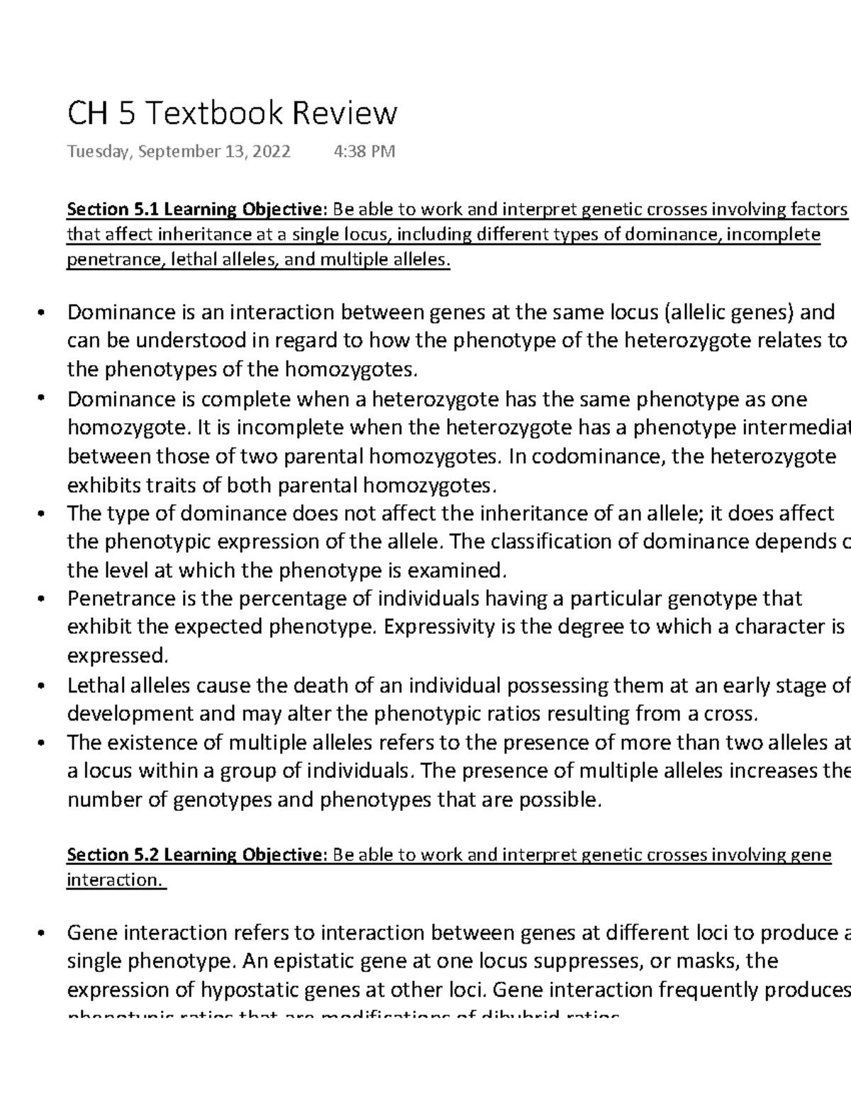 CH 5 (textbook) Review - Section 5 Learning Objective: Be able to work ...