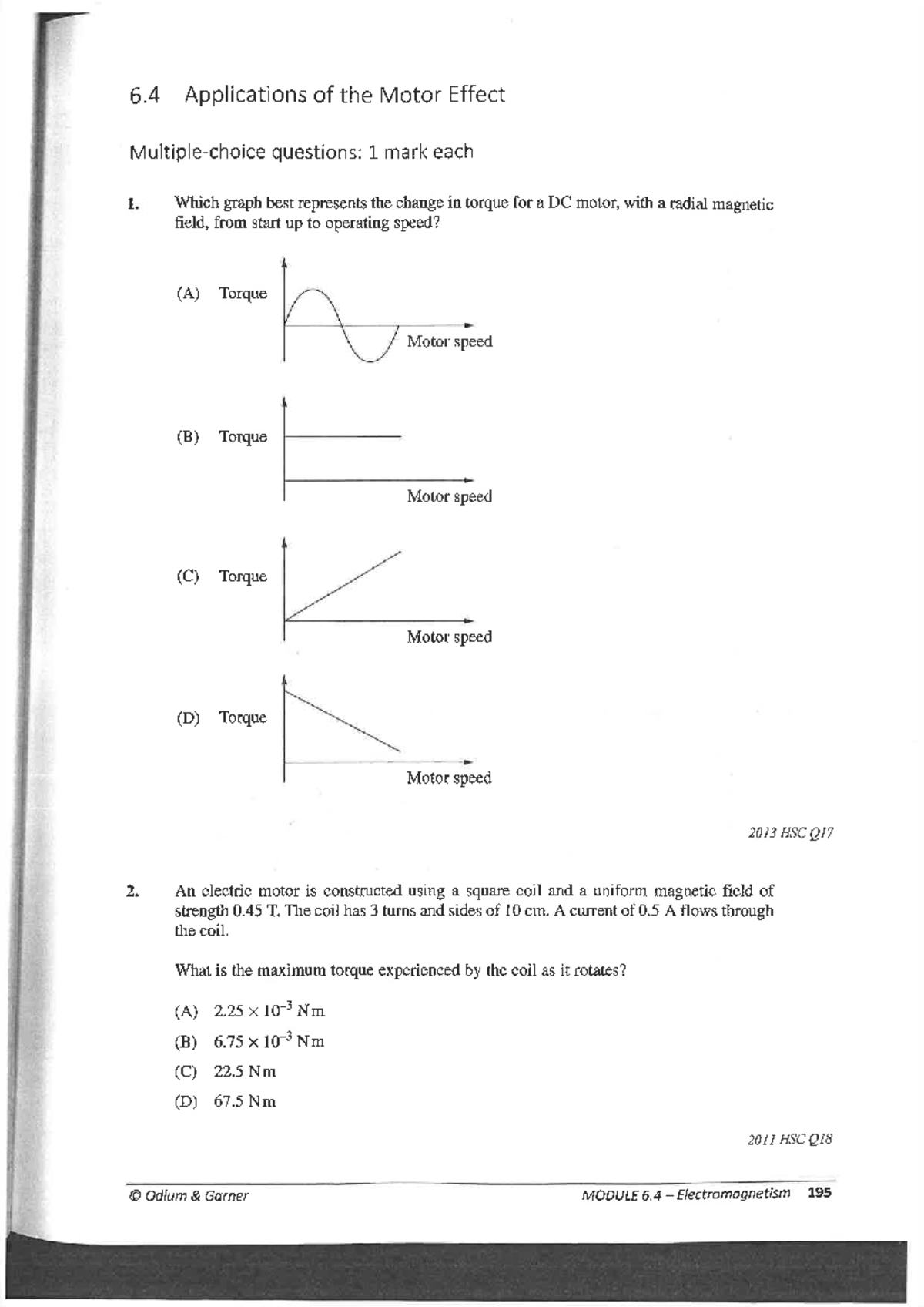 6.4 applications of the motor effect - 6 Applications of the Motor ...