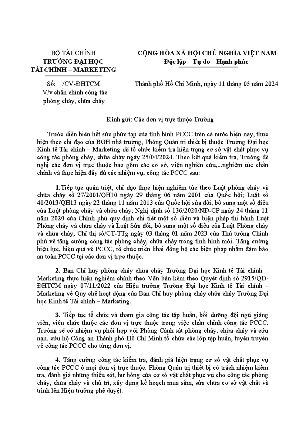 BT Knstvb - BỘ TÀI CHÍNH TRƯỜNG ĐẠI HỌC TÀI CHÍNH – MARKETING CỘNG HÒA XÃ HỘI CHỦ NGHĨA VIỆT NAM ...