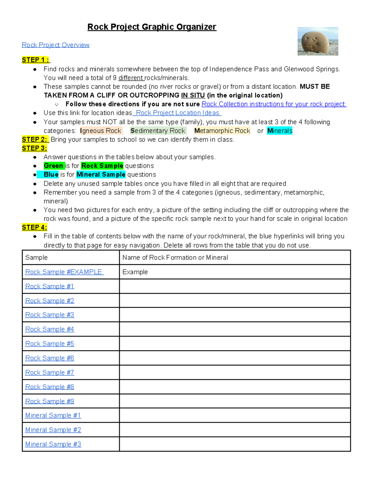 NEW Rock+Project+Graphic+Organizer - Rock Project Graphic Organizer ...