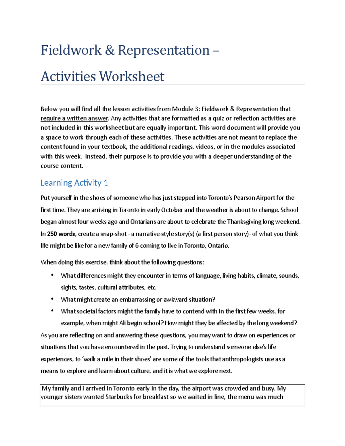 Activity 3 Worksheet PDF - Fieldwork & Representation – Activities ...